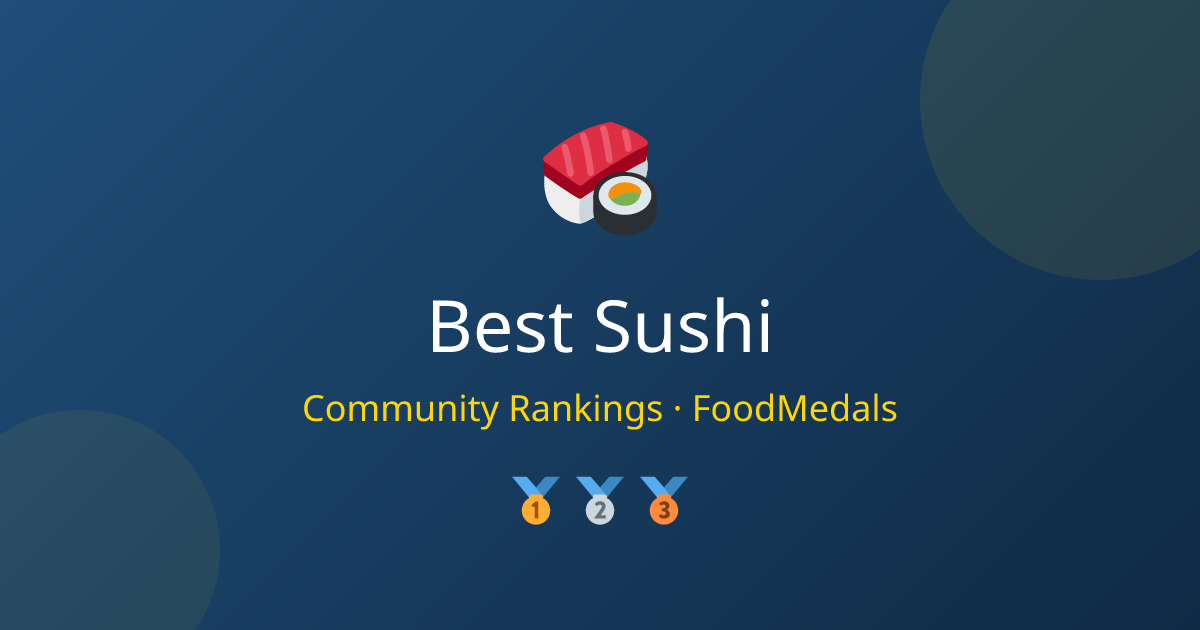 Best Sushi — 2026 Rankings | FoodMedals